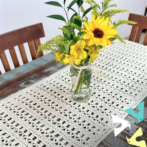 Caminho De Mesa Em Croch Decor Feito M O Fio Bella Arte