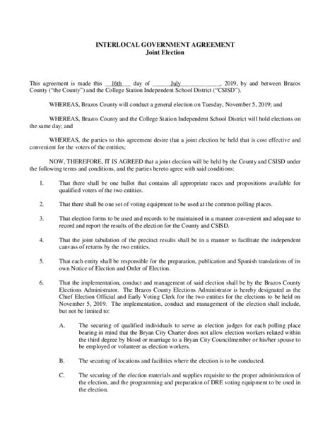 Fillable Online Web Csisd INTERLOCAL GOVERNMENT AGREEMENT Fax Email