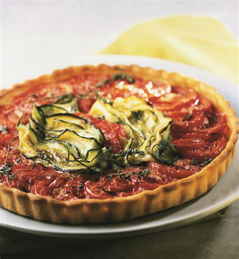 Recette Tarte Aux Courgettes Tomates Et Anchois Marie Claire