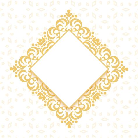 Fundo de armação de borda floral dourada decorativa para vetor de