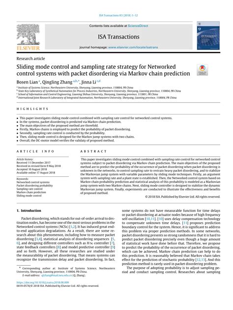 pdf sliding mode control and sampling rate strategy for networked control systems with packet