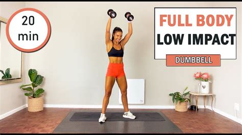 20 Minute Full Body Dumbbell HIIT Workout Low Impact At Home