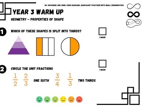 Fractions Warm Up Yr Teaching Resources