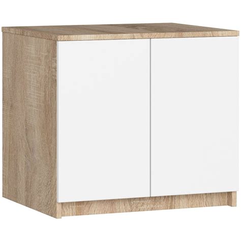 Nadstawka na szafę STAR 60 cm 2 drzwi 2 półki Dąb Sonoma Biała