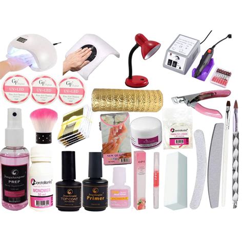 Kit Unhas Acrygel Fibra De Vidro Porcelana Cabine Motor Submarino