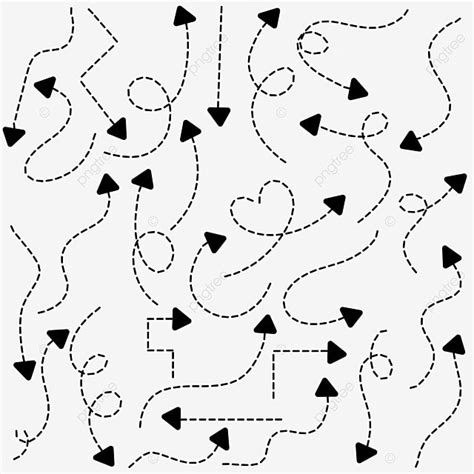 Cole O De Linha Tracejada Png Linha Tracejada Setas Flechas Seta