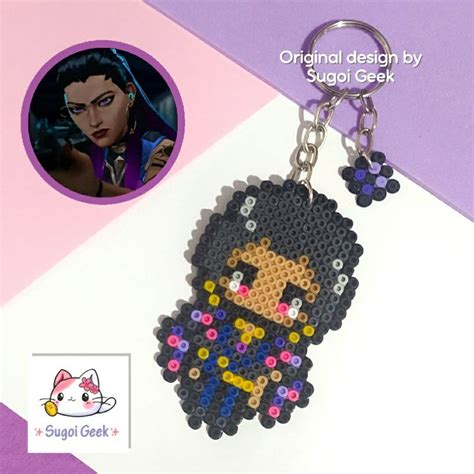 Chaveiro Reyna Jogo Valorant Hama Perler Beads Shopee Brasil
