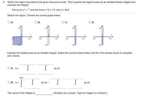 solved 9 sketch the region bounded by the given lines and