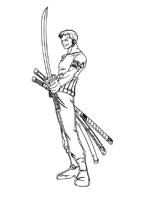 Desenhos De One Piece Zoro Para Colorir E Imprimir Colorironline