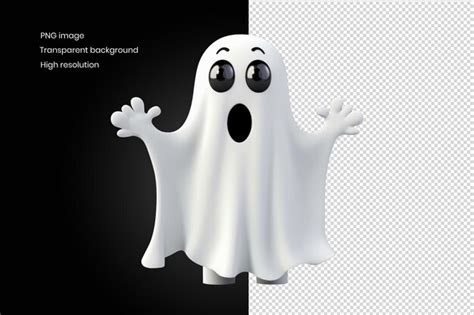 Lindo Fantasma 3d Como Personaje De Dibujos Animados Archivo PSD Premium