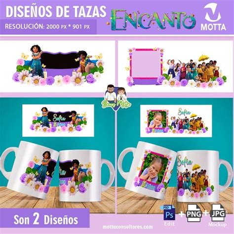 PLANTILLAS PARA TAZAS GRATIS DE ENCANTO DISNEY