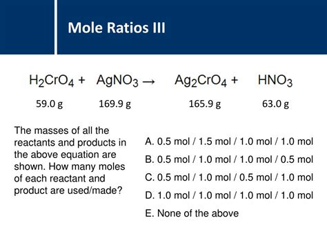 PPT Chemistry Stoichiometry Mole Ratios PowerPoint Presentation