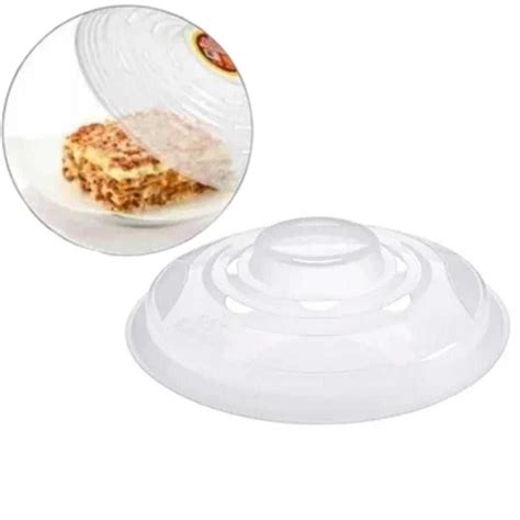 Tampa Protetora de Alimentos de Micro ondas De Plástico 28cm Shopee