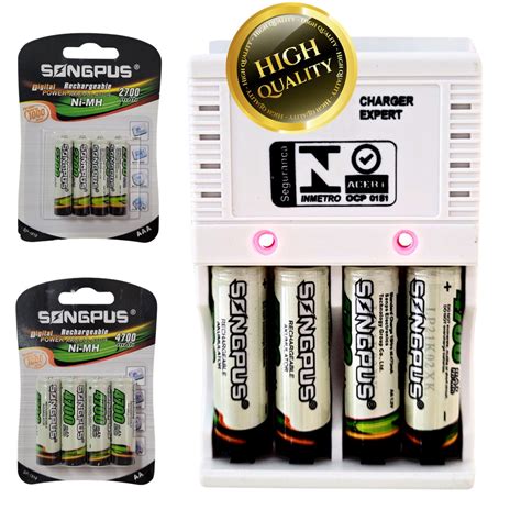 Kit Carregador Original Pilhas AA ou AAA ou Bateria Escorrega o Preço
