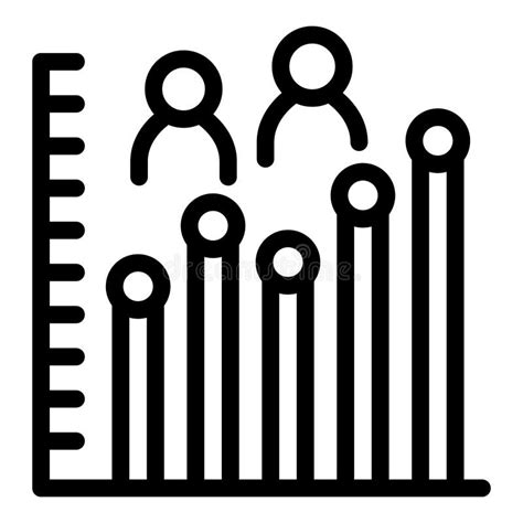 Stylized Icon Depicting Increasing Population Through A Bar Graph With