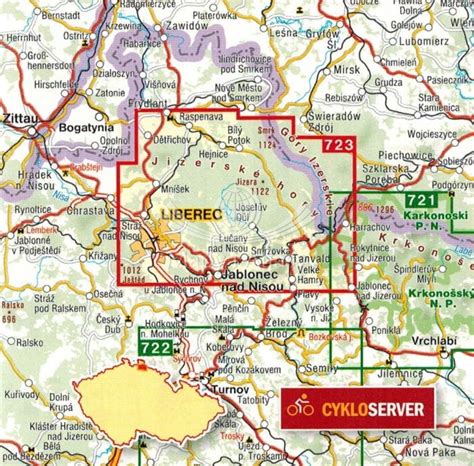 GÓRY IZERSKIE MAPA TURYSTYCZNA SKŁADANA 723