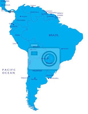 Mapa Pol Tico Da Am Rica Do Sul Cartazes Para A Parede Posters