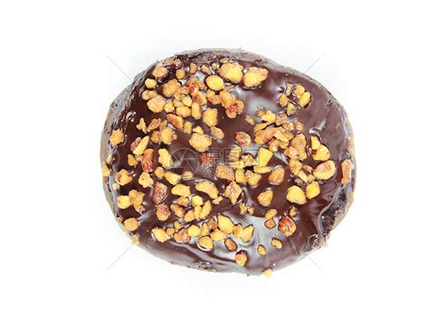 巧克力甜甜甜圈水平食物早餐小吃釉面蛋糕白色圆形棕色糕点高清图片下载 正版图片320735687 摄图网