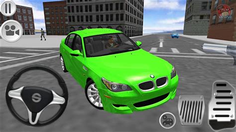 Direksiyonlu BMW E60 Yeşil Araba Oyunu M5 E60 Driving Simulator