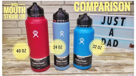 Hydro Flask Wide Mouth Straw Lid Comparison And Oz Youtube