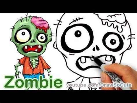 How To Draw A Zombie Cute Step By Step Animated Cute Monsters
