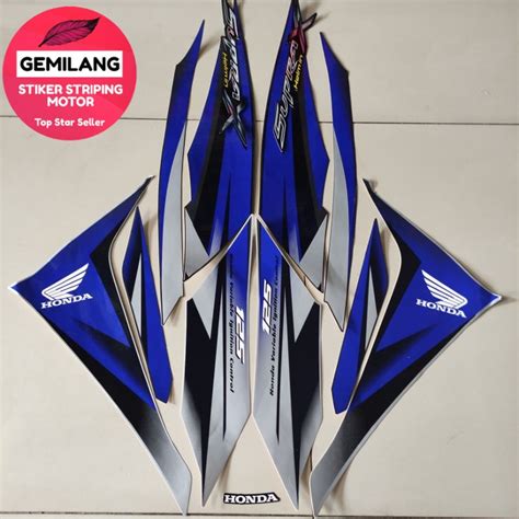Jual Striping Decal Polet Sticker Honda Supra X 125 R Helm In 2010 2011
