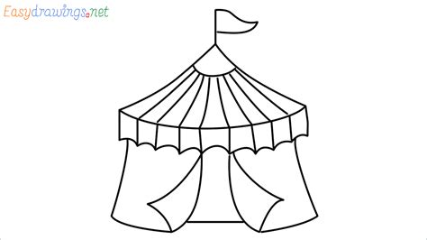 How To Draw Circus Tent Step By Step 8 Easy Phase Emoji