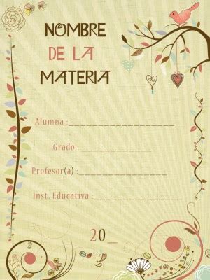 10 Carátulas para cuadernos en pergaminos Carátulas para Cuadernos