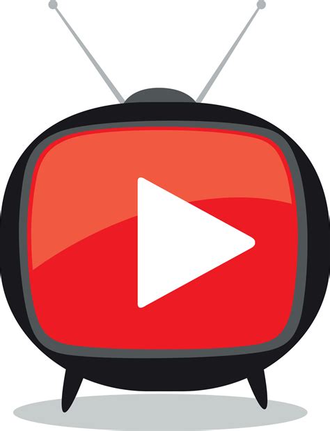 Flat Screen Tv Vector Illustration Live Stream Icon With Play Button