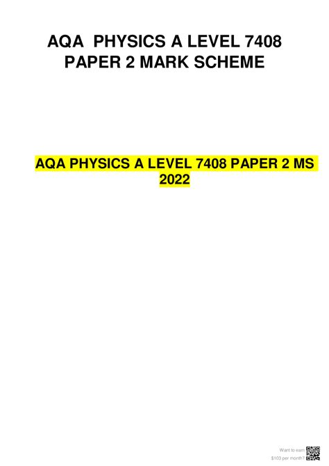 aqa a level physics 7408 2 paper 2 mark scheme june 2022 version 1 0 final browsegrades