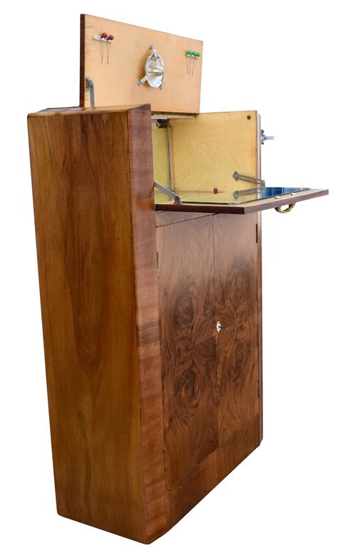 Art Deco Walnut Cocktail Dry Bar Cabinet Circa 1930s At 1stDibs Art