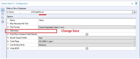 solved how to output a csv with data delimited with anyth alteryx community