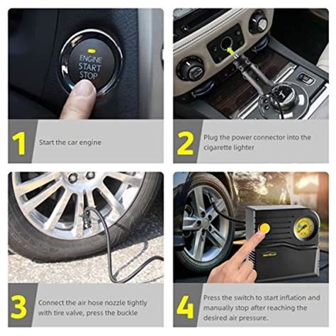 Windgallop Gonfleur Pneus Voiture V Mini Compresseur Air Portable