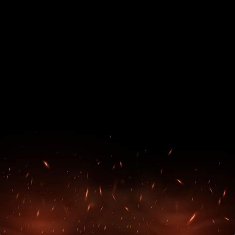 Premium Vector Realistic Fire Effect Isolated On Black Background