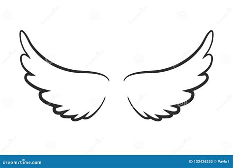 Ícone das asas do anjo ilustração do vetor Ilustração de arte