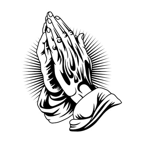 Premium Vector Praying Hands Illustration Premium Vector