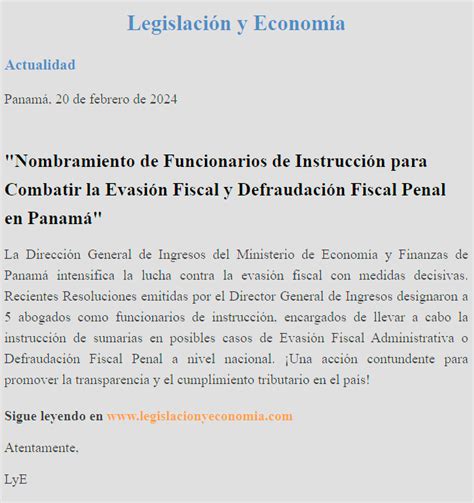 Nombramiento de Funcionarios de Instrucción para Combatir la Evasión