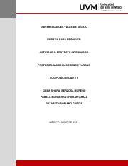 ACTIVIDAD 8 PROYECTO INTEGRADOR Vf Pdf UNIVERSIDAD DEL VALLE DE