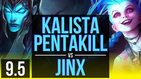 KALISTA Blitzcrank Vs JINX Thresh ADC Pentakill Quadrakill