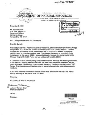 Fillable Online Epa Transmittal Of Potential Hazardous Waste Site