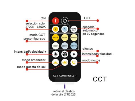 Controlador RF Mini Fita LED CCT Comando LEDBOX PORTUGAL