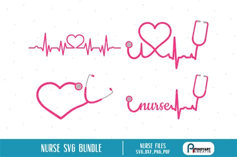 Nurse Svg Nurse Svg File Nurse Svg Heartbeat Svg Stethoscope Svg