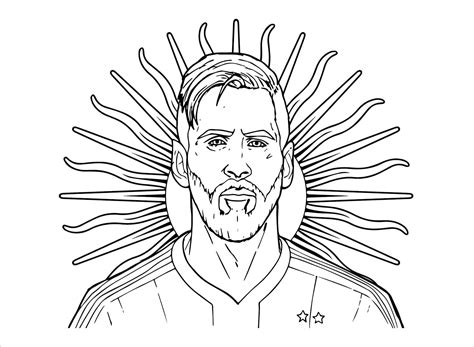 Coloriage Lionel Messi à imprimer sur ColoriageEnfant