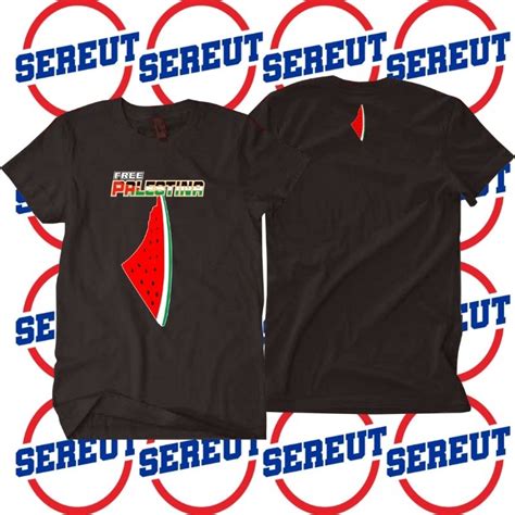 Jual T Shirt Free Palestine Simbol Semangka Shopee Indonesia
