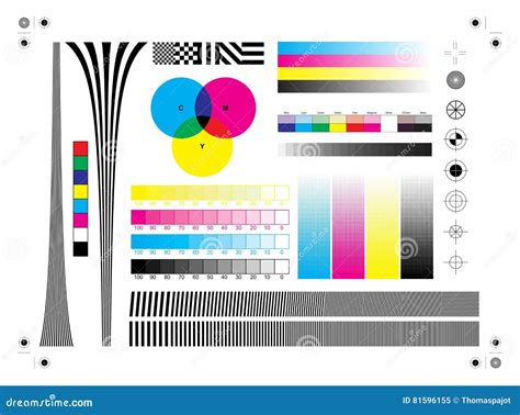 Calibration Printing Marks CMYK Vector Illustration CartoonDealer