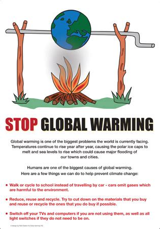 Global Warming Poster Free Early Years Primary Teaching Resources