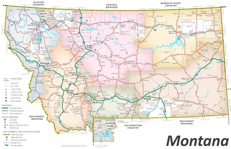 Printable Map Of Montana