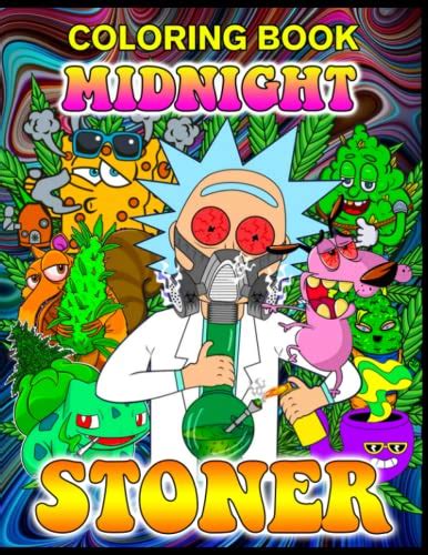 Midnight 90 S Stoner Cartoon Coloring Book Stoned High Coloring Book