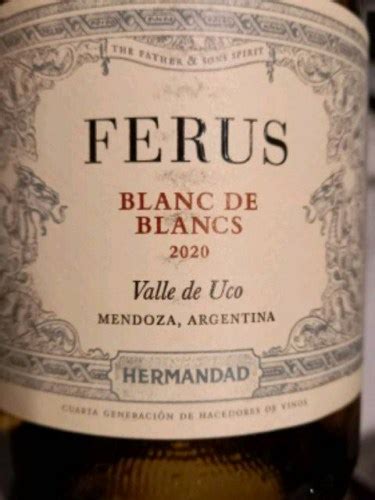 2020 Hermandad Ferus Blanc De Blancs Vivino US