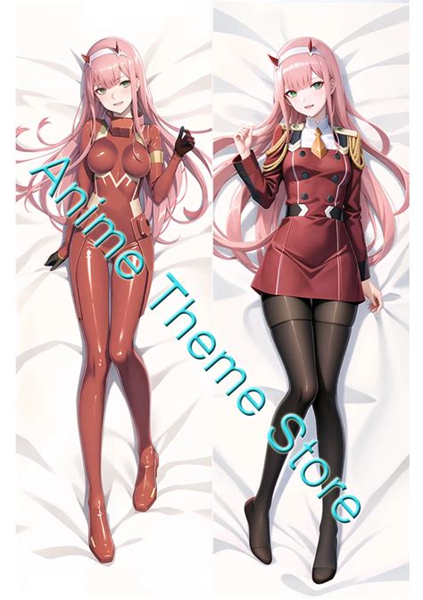 Darling In The Franxx 02 Zero Two Dakimakura Waifu 2 Side Print Hugging Body Pillow Case